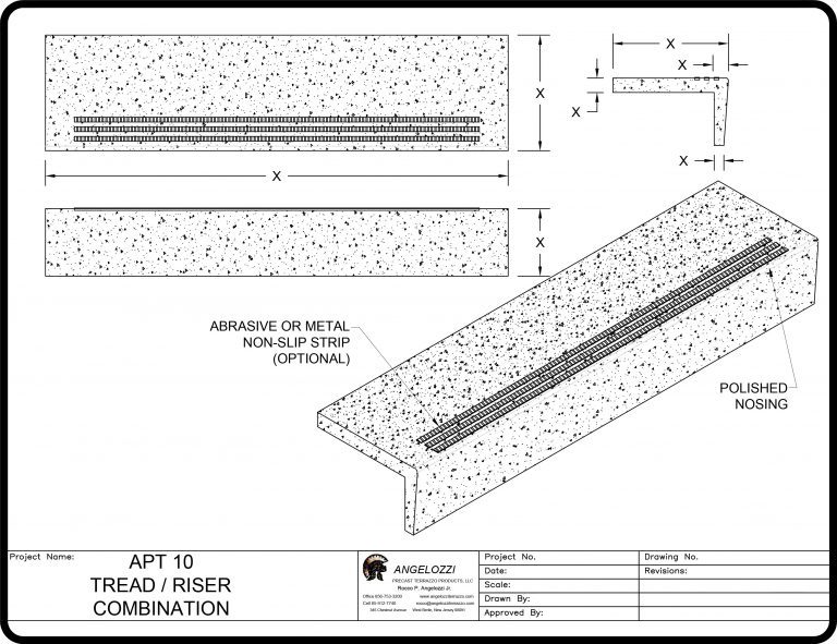 Precast Terrazzo Stair Treads & Risers | Angelozzi