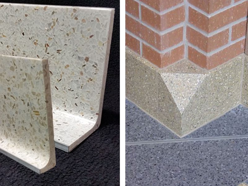Precast Terrazzo Cove and Straight Base | Angelozzi Terrazzo